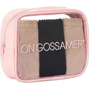 ON GOSSAMER 3-pack Sheer Mesh Bikinis Champ/blk