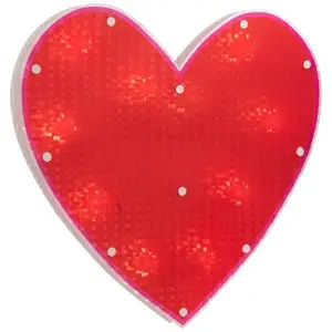 NORTHLIGHT 12" Lighted Shimmering Heart Valentine's Day Window Silhouette