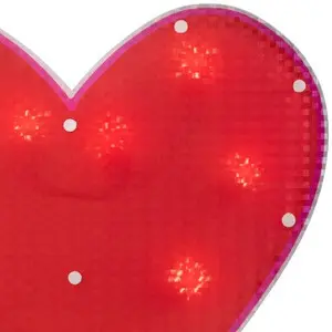 NORTHLIGHT 12" Lighted Shimmering Heart Valentine's Day Window Silhouette
