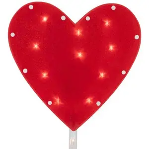 NORTHLIGHT Lighted Heart Valentine's Day Outdoor Pathway Markers28.75"set Of 4