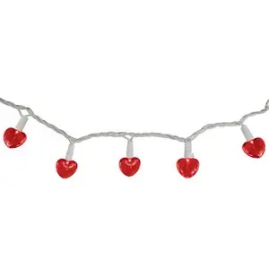 NORTHLIGHT 20-count Led Mini Hearts Valentine's Day Lights4.75ft