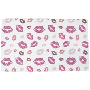 NORTHLIGHT 29.5" Lips Valentine's Day Kitchen Comfort Mat - Multi