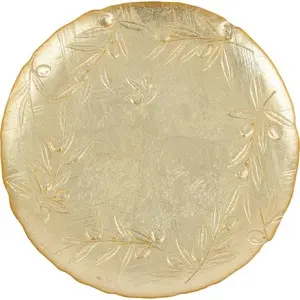 VIETRI Moon Glass Round Platter - Gold
