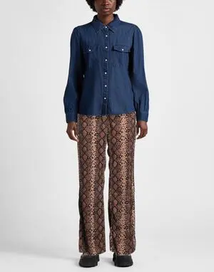 Pinko Wide-leg Snakeskin-print Corduroy Pants