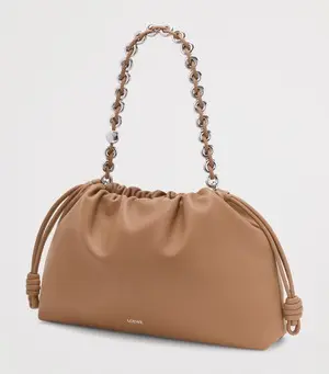 Loewe Large Leather Flamenco Shoulder Bag - Brown