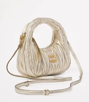 Miu Miu Mini Matelassé Leather Wander Top-handle Bag