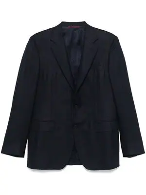 Canali Checked Blazer - Blue