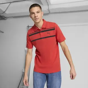 PUMA Ess Elevated Polo Shirt Red