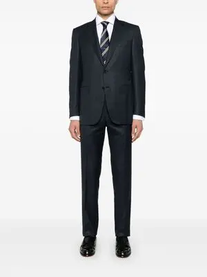 Canali Checked Suit - Blue