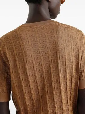 Dolce & Gabbana Logo-jacquard T-shirt - Neutrals
