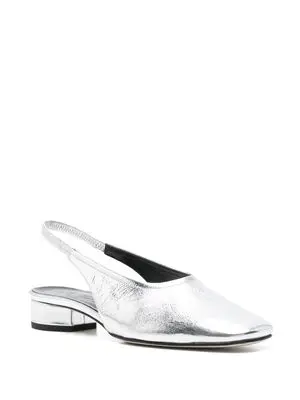 AeydĒ 25mm Dua Slingback Pumps - Silver