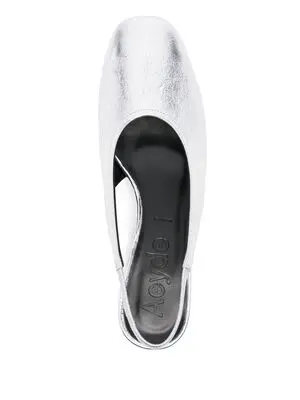 AeydĒ 25mm Dua Slingback Pumps - Silver