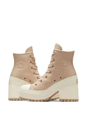 CONVERSE Chuck 70 De Luxe Heel Platform Leather Sneakers