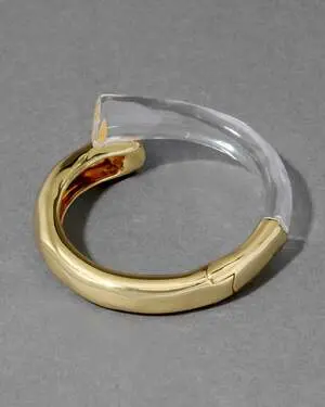 Alexis Bittar Liquid Lucite Bypass Hinge Bracelet - Clear