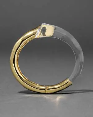 Alexis Bittar Liquid Lucite Bypass Hinge Bracelet - Clear