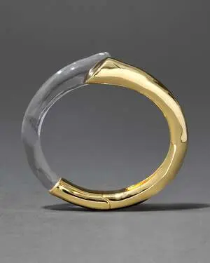 Alexis Bittar Liquid Lucite Bypass Hinge Bracelet - Clear