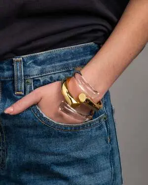 Alexis Bittar Liquid Lucite Bypass Hinge Bracelet