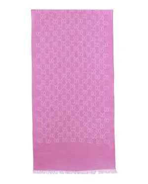 Gucci Gg Logo Scarf - Roseate Pink