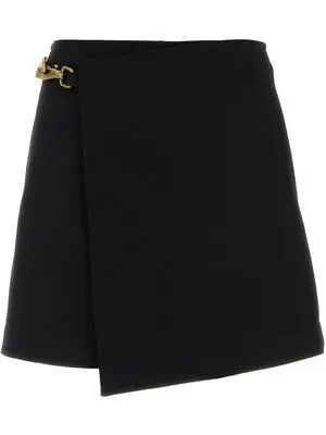 Black Wrap Mini Skirts