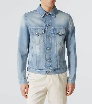 Brunello Cucinelli Denim Trucker Jacket - Blue