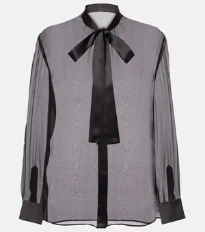 Dolce & Gabbana Silk Chiffon Blouse - Black