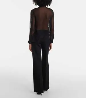 Dolce & Gabbana Silk Chiffon Blouse - Black