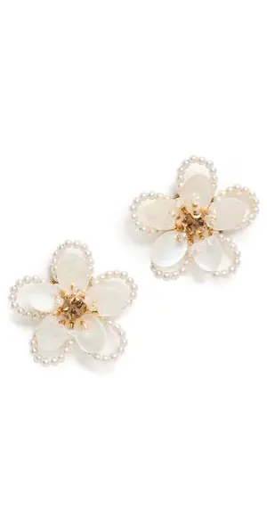 Deepa Gurnani Deepa Hattie Earrings - Ivory