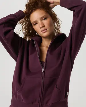 Vuori Restore Full Zip Hoodie Cerise