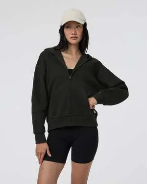 Vuori Restore Full Zip Hoodie - Washed Black
