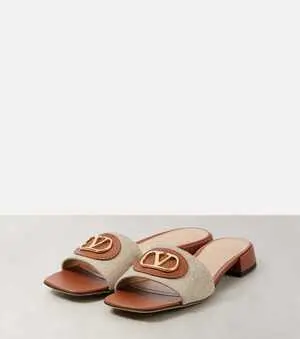 Valentino Garavani Vlogo Signature Canvas Slides