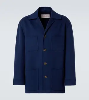 Valentino Garavani Wool And Cashmere Overshirt - Blue