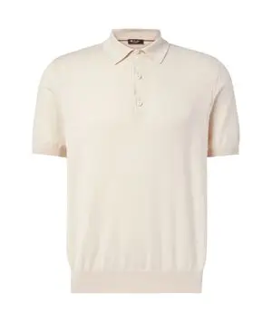 Loro Piana Ice Wish Cotton Polo Shirt - Beige