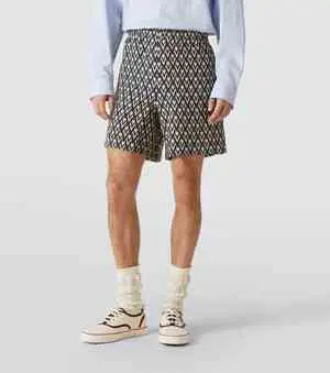 Valentino Garavani Toute La V Linen Bermuda Shorts