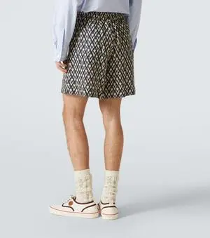 Valentino Garavani Toute La V Linen Bermuda Shorts