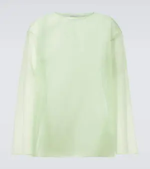 Dries Van Noten Oversized Sheer Top