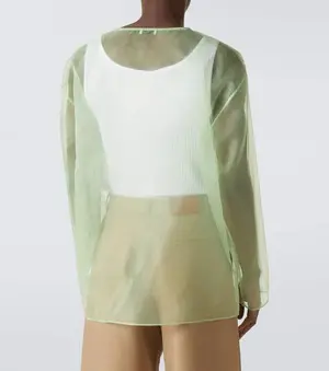Dries Van Noten Oversized Sheer Top