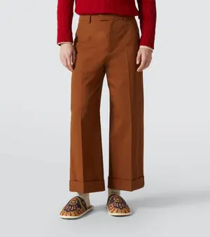 Valentino Garavani Cropped Wide-leg Pants