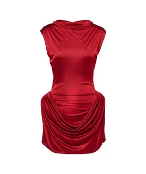 Women's Satin Tent Dresses with Pockets