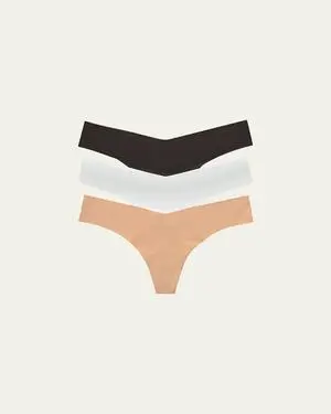 Commando Classic Low-rise Microfiber Thongs, Pack Of 3 - Multi
