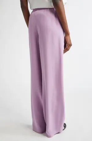 Valentino Garavani Silk Cady Couture Wide Leg Pants
