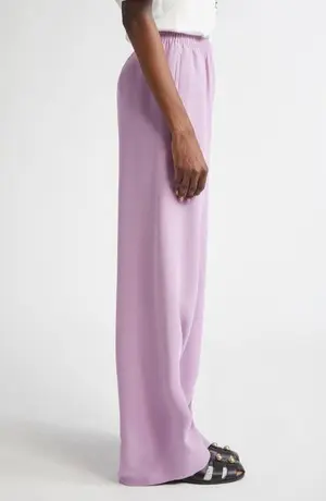 Valentino Garavani Silk Cady Couture Wide Leg Pants