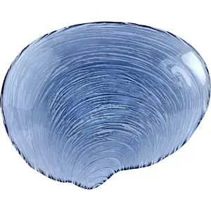VIETRI Isola Glass Shell Plate - Blue