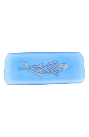 VIETRI Isola Small Glass Serving Tray - Blue