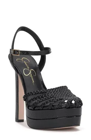 Jessica Simpson Jessica Simpson Inaia Basketweave Platform Pumps Black 02