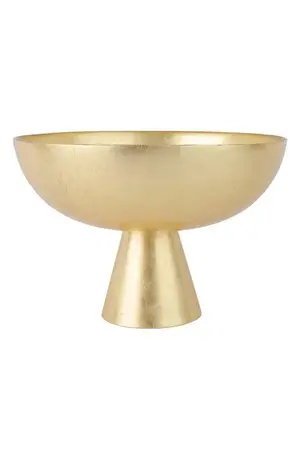 VIETRI Moon Glass Medium Pedestal Bowl - Gold