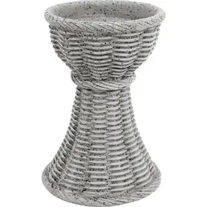 VIETRI Casa Medium Candlestick - Dark Grey