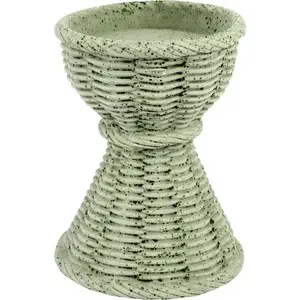 VIETRI Casa Short Candlestick - Green