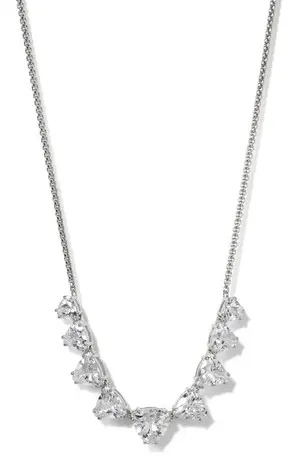 Nadri Luxor Cubic Zirconia Necklace - Rhodium