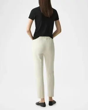 Theory Treeca Cropped Pull-on Pants - Rice