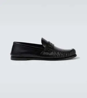 Saint Laurent Laurent Leather Penny Loafers